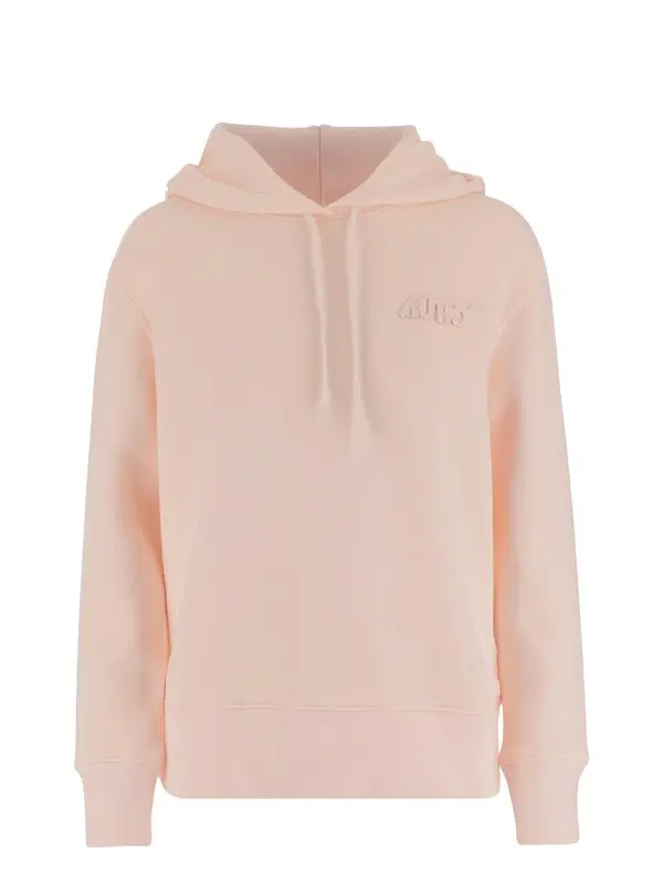 AUTRY Logo Embroidered Hoodie - Nude