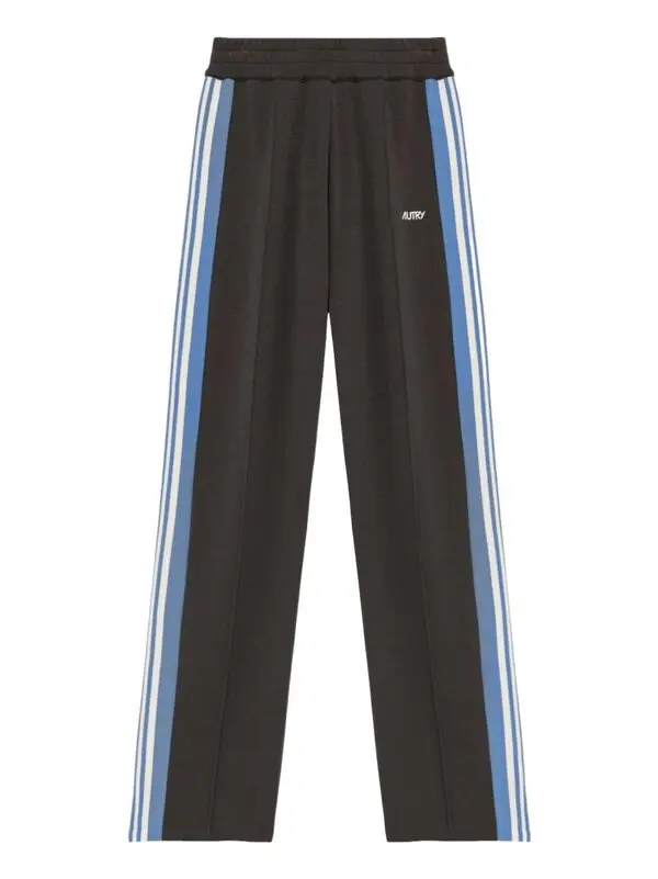 AUTRY Striped Wide-leg Pants - Black