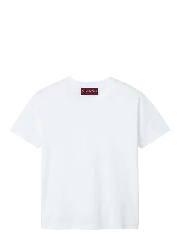 Gucci Embroidered Cotton Jersey T-shirt - White