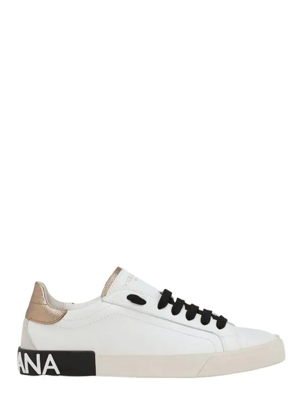 Dolce & Gabbana Portofino Low-top Sneakers With Logo Detailing - White