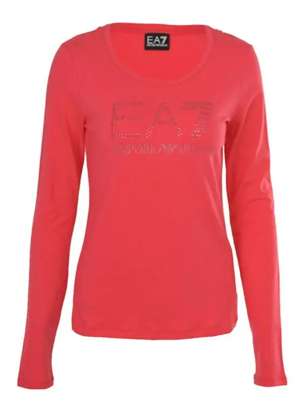 EA7 Logo Long Sleeve T-shirt - Red