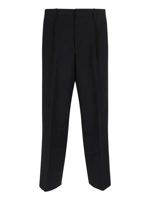 SUNFLOWER Pleated Wide Leg Trousers - Black