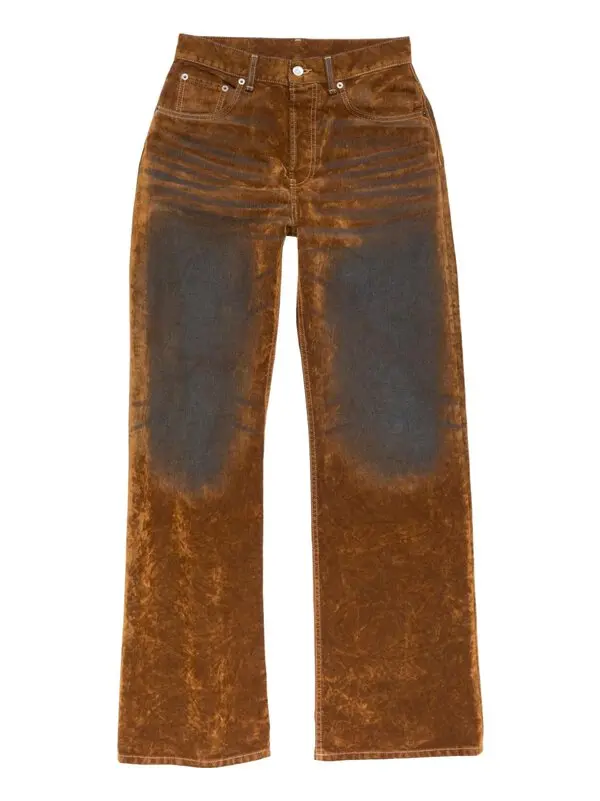 Acne Studios Printed Suede Effect Jeans - No