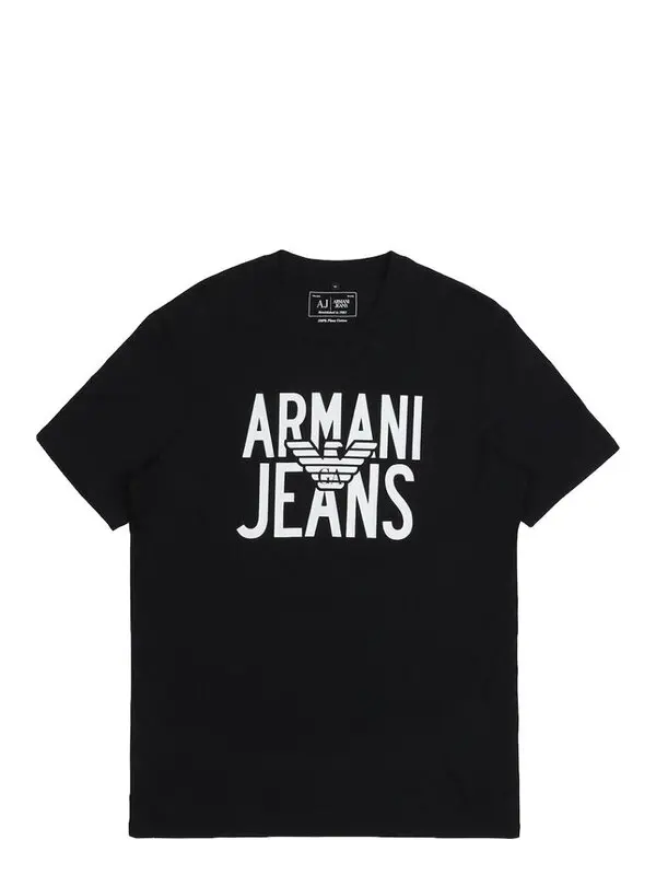 Emporio Armani Navy Blue Short-sleeved T-shirt - Black