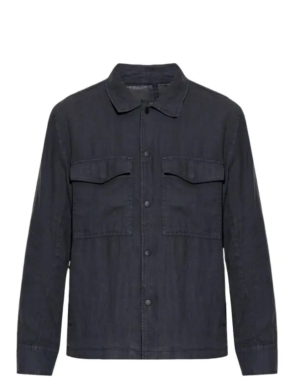 Rag & Bone Lapel Long Sleeve Shirt - Black