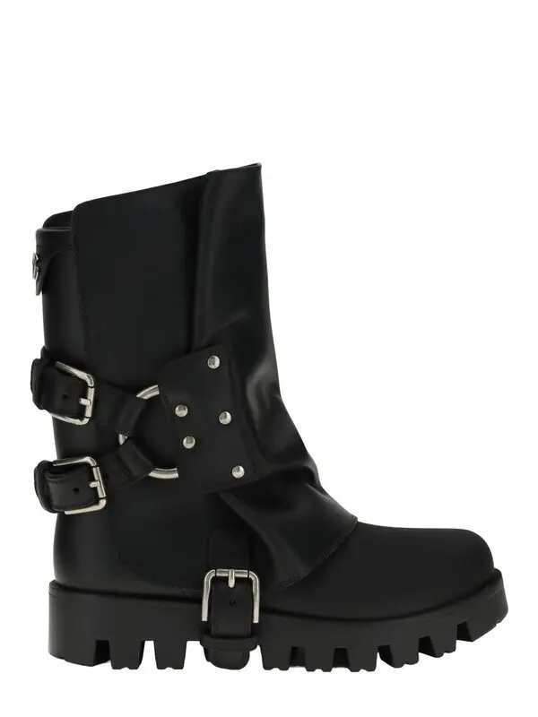 Dolce & Gabbana Buckled Ankle Boots - Black