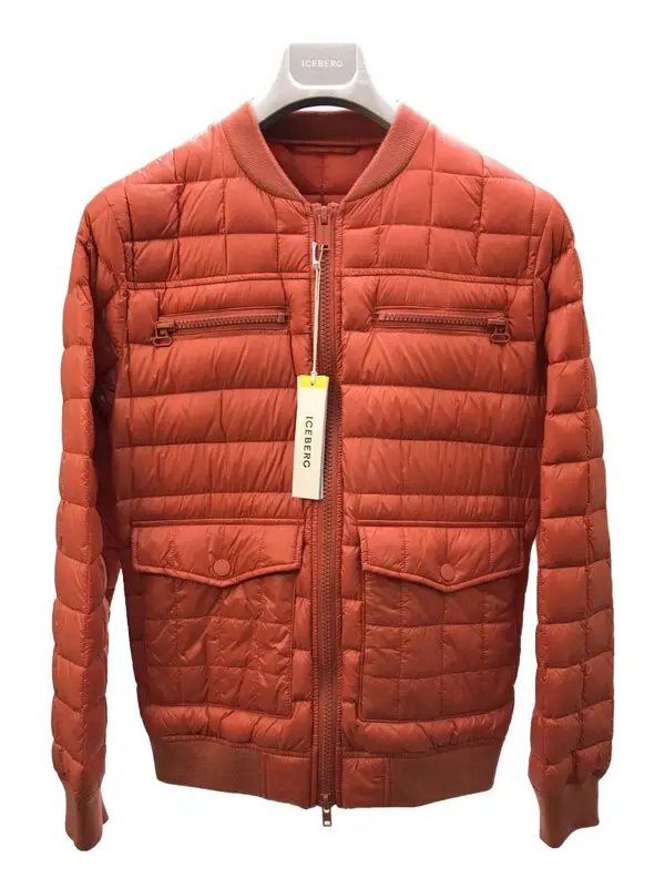 Iceberg Quilted Bomber Jacket - Brown