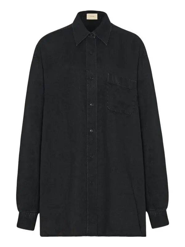 THE ROW Nesson Button-up Denim Shirt - Black