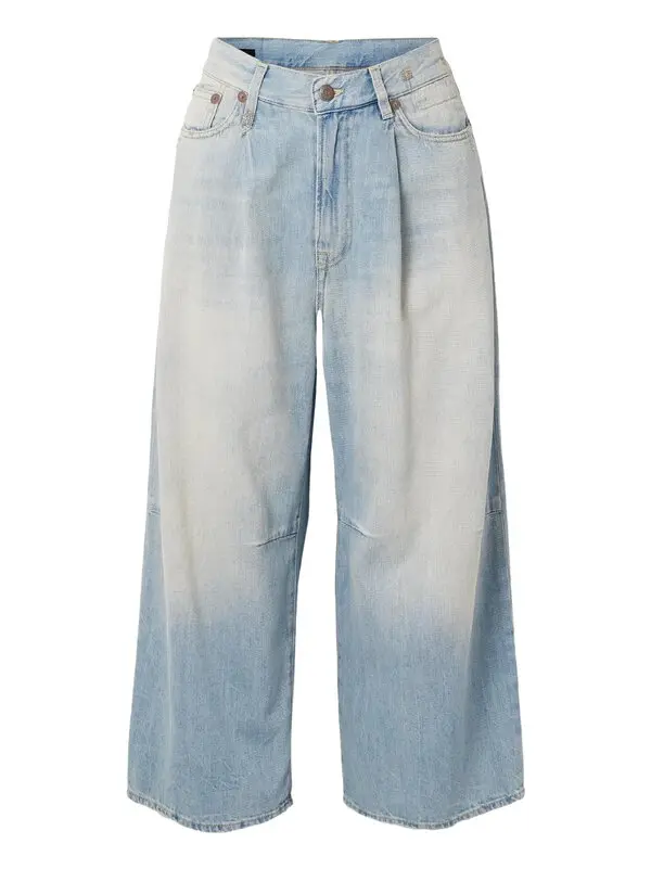 R13 Cropped Wide-leg Jeans - Gray