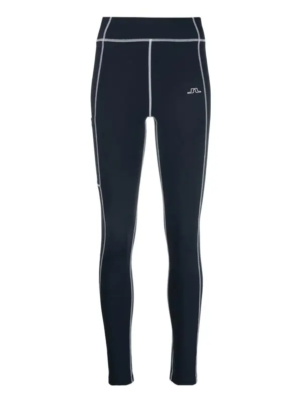 J. Lindeberg Contrast Stitch High-waist Leggings - Black