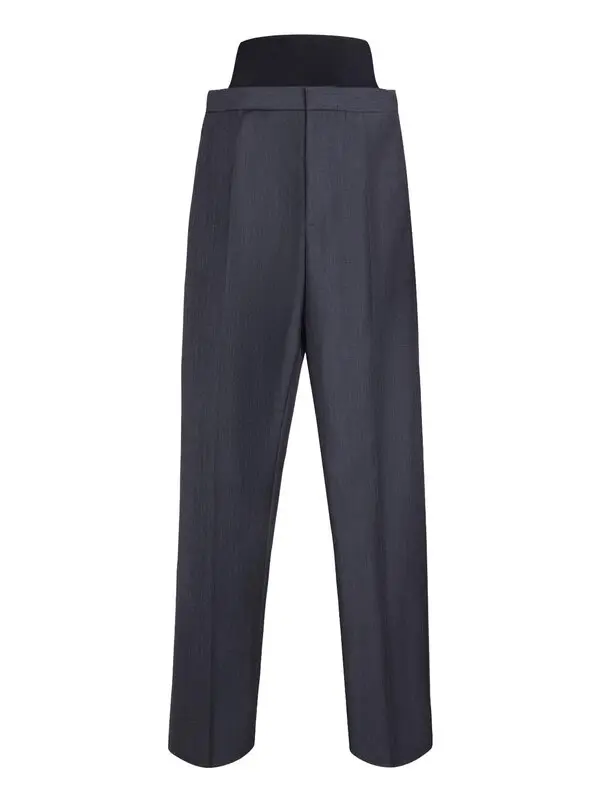 Alaïa High-waisted Tailored Trousers - Dark Gray