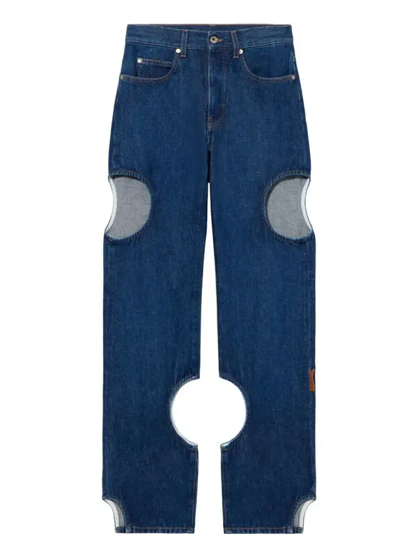 Off-White Meteor Cut-out Jeans - Medium Blue