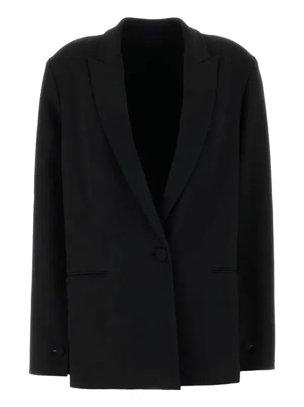 Alberta Ferretti Single-breasted Blazer In Stretch Crepe - Black