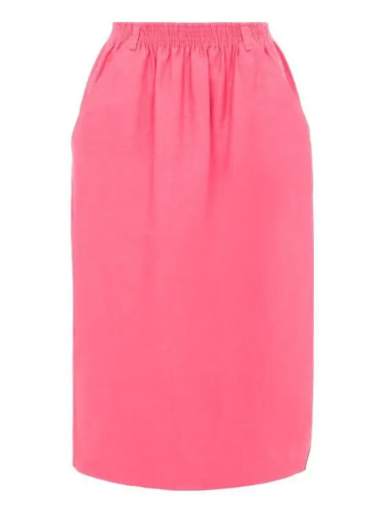 Chloé Elastic Waistband Midi Pencil Skirt - Pink Soda