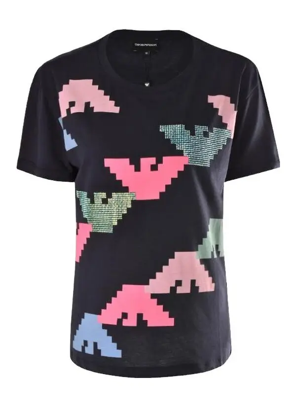 Emporio Armani Graphic Print T-shirt - Black