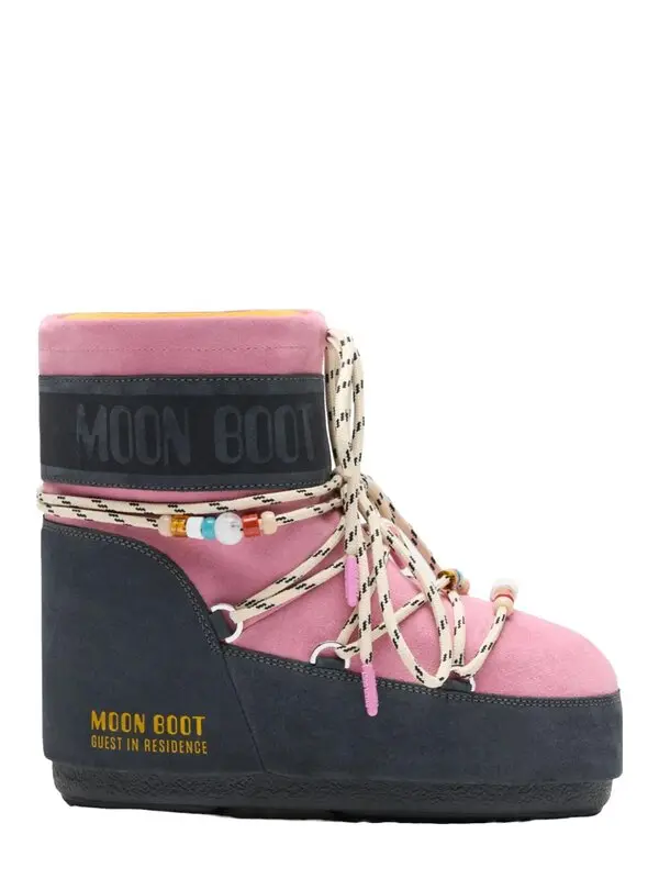 Moon Boot X Guest In Residence Icon Lace-up Low Snow Boots - Greyrose