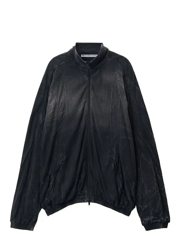 Alexander Wang Pleated Motorcycle Jacket - Black