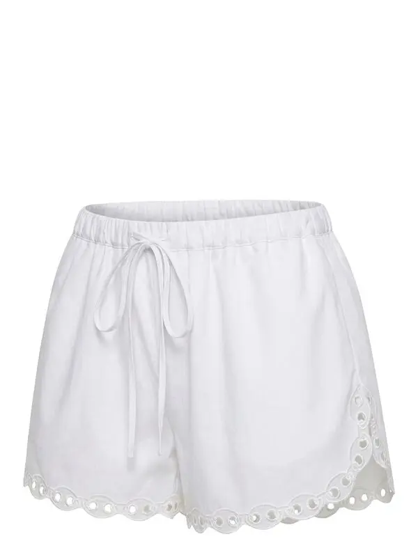 Gucci Embroidered Poplin Shorts - White