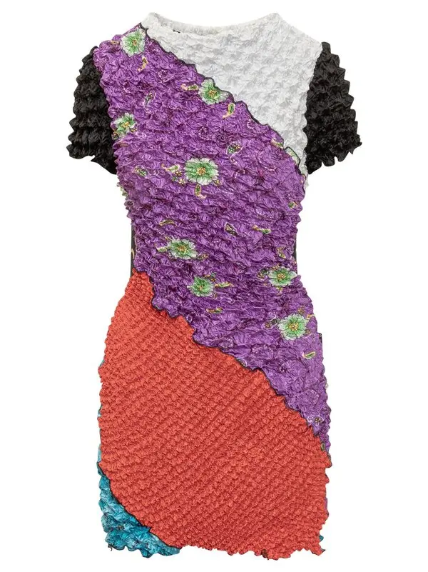 MARINE SERRE Pop-corn Mini Dress - Multicolor