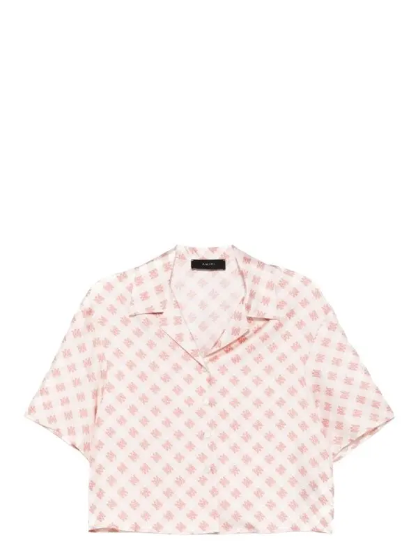 Amiri Allover Ma Printed Short Sleeve Shirt - Peach