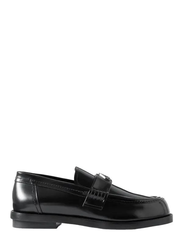 Alexander McQueen Logo Plaque Slip-on Loafers - Black