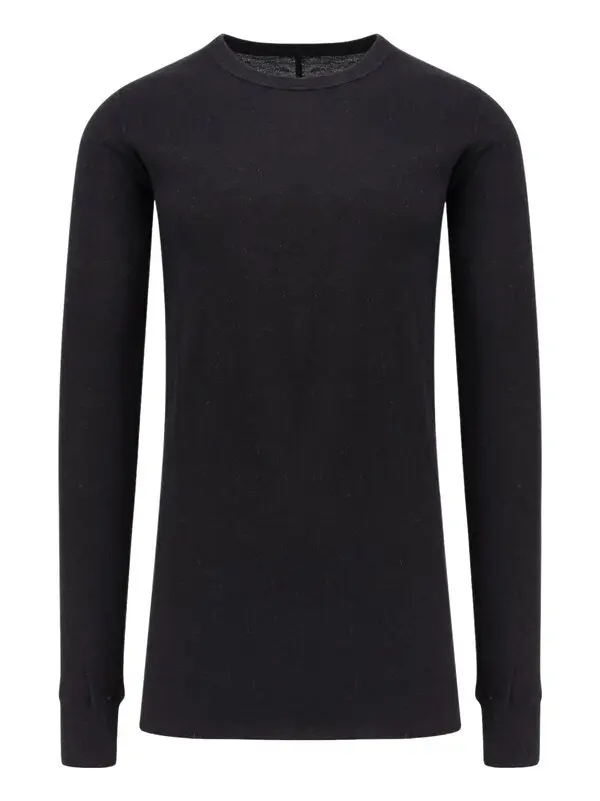 Rick Owens Fine-knit Long-sleeved T-shirt - Black