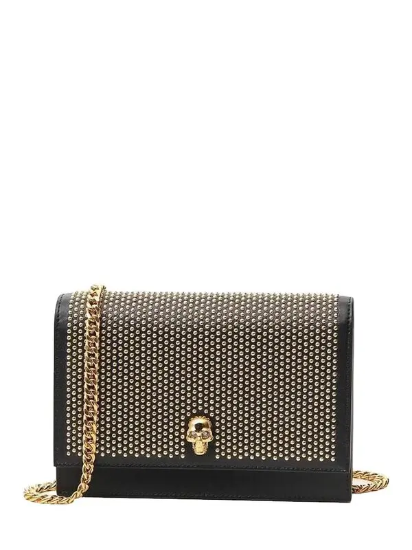 Alexander McQueen Skull Studded Crossbody Bag - Black