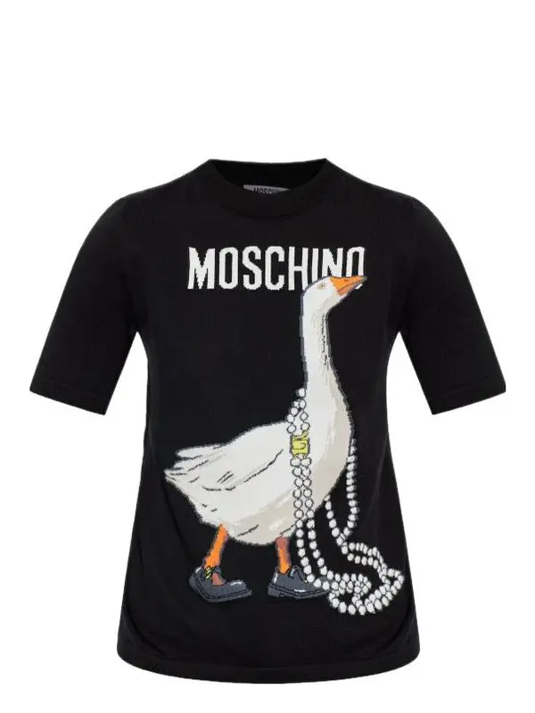 Moschino Goose Knit T-shirt - Black