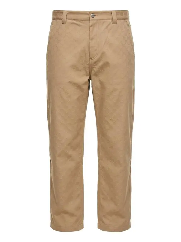Gucci Gg Gabardine Pants - Light Beige