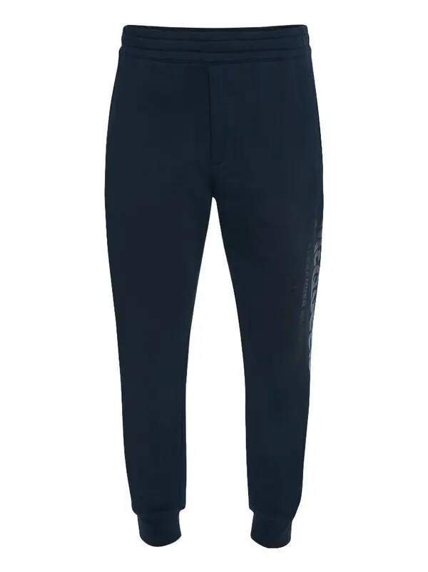 Alexander McQueen Logo Printed Jogging Pants - Blue