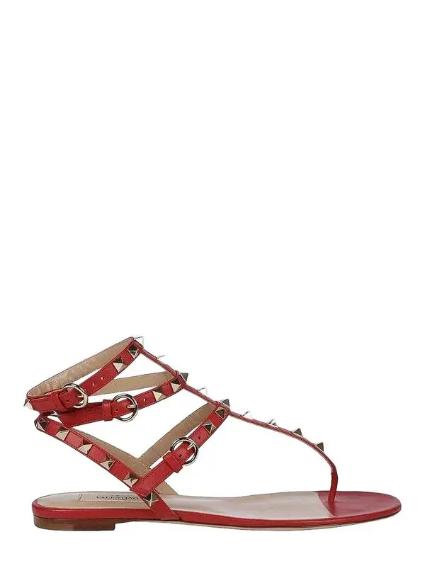 Valentino Garavani Rockstud Sandals - Red