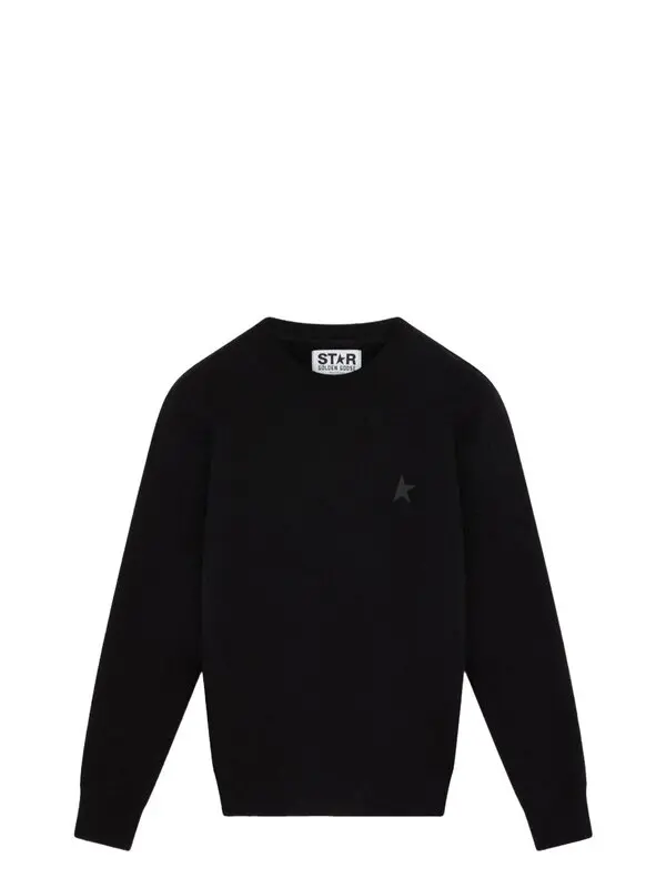 GOLDEN GOOSE Star Printed Crewneck Sweatshirt - Black