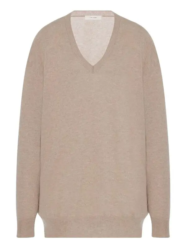 THE ROW Jairo V-neck Jumper - Greige