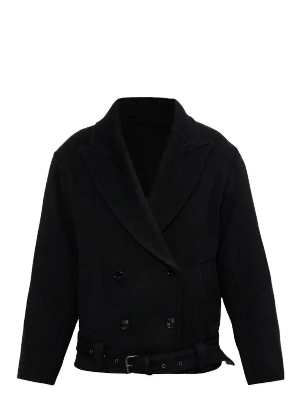 Isabel Marant Étoile Belted Double-breasted Jacket - Black