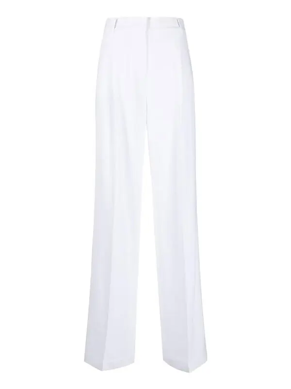 Michael Kors Wide-leg Crepe Trousers - White