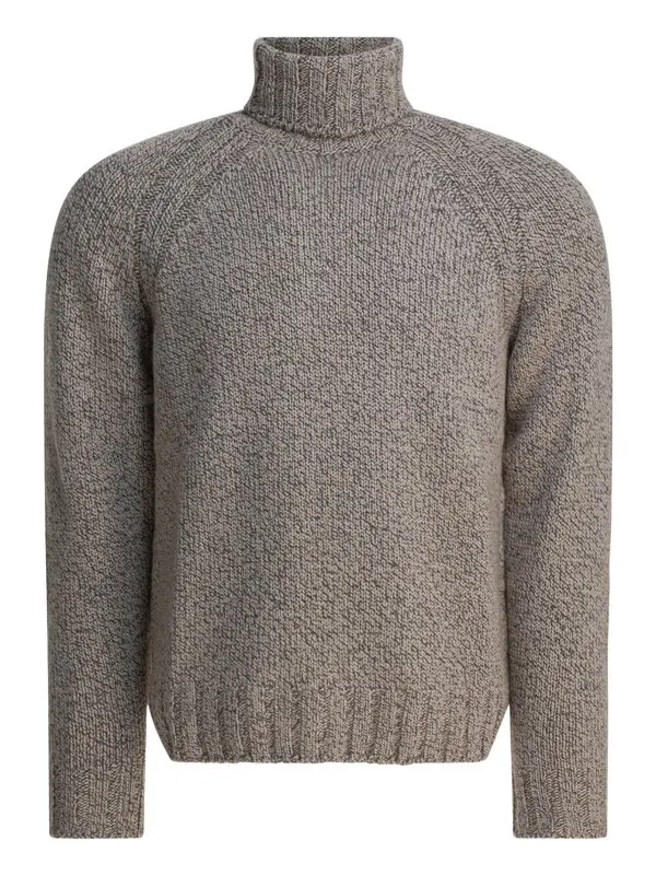 Zegna Knitted Turtleneck Jumper - Gray