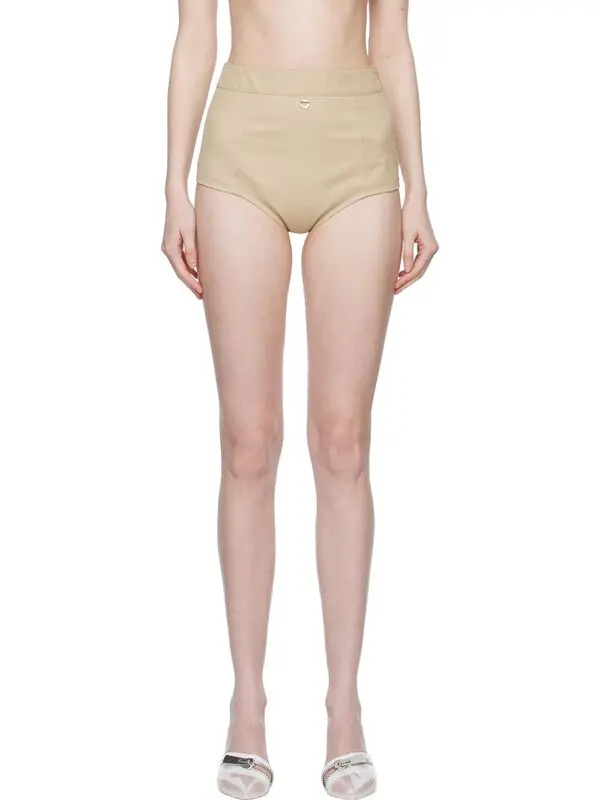 Coperni High-waisted Mini Shorts - Nude