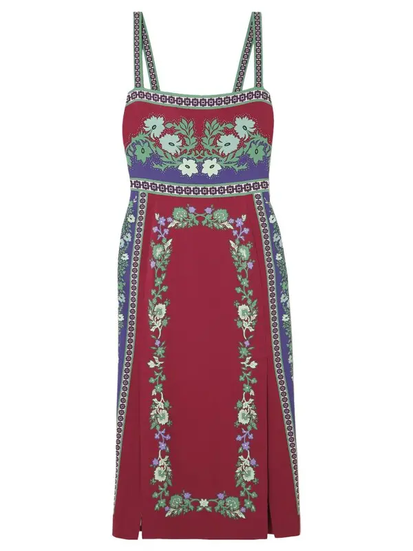 La DoubleJ Buy Me A Martini" Floral Print Midi Dress - Multi-color