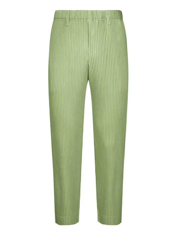 Issey Miyake Pleated Casual Trousers - Green