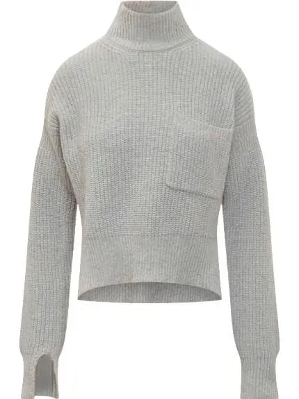Marni Turtleneck Pocket Sweater - Gray