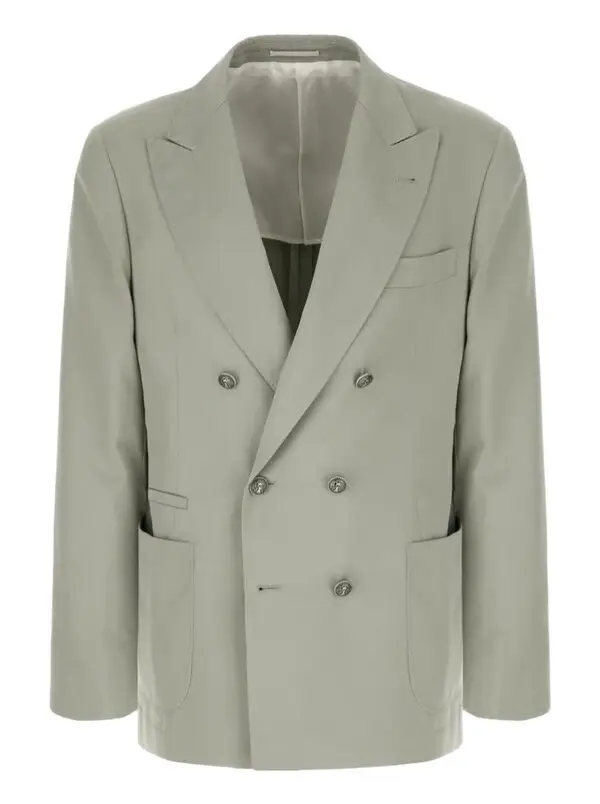 Brunello Cucinelli Double-breasted Blazer - Gray