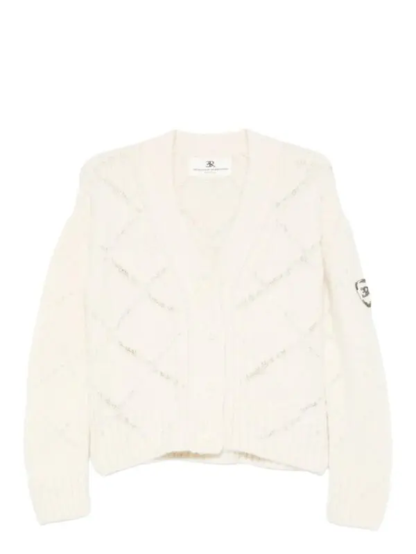 Ermanno Scervino Button-front Cable-knit Cardigan - White