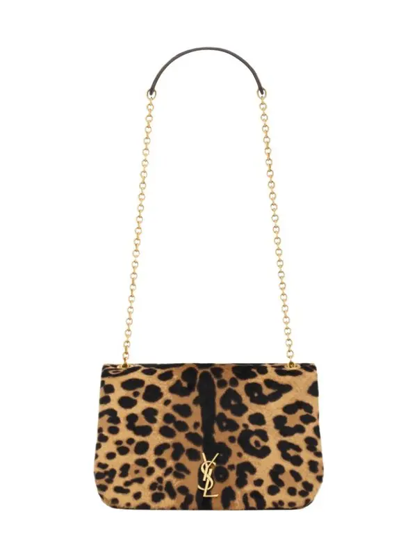 Saint Laurent Jamie 4.3 Leopard Print Pony Hair Mini Shoulder Bag - Black