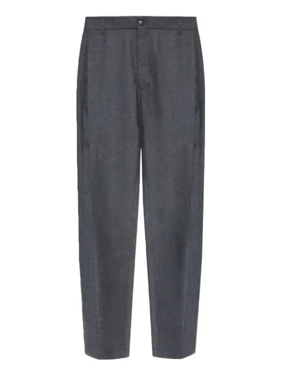 MAISON MARGIELA Asymmetrical Pleated Trousers - Black