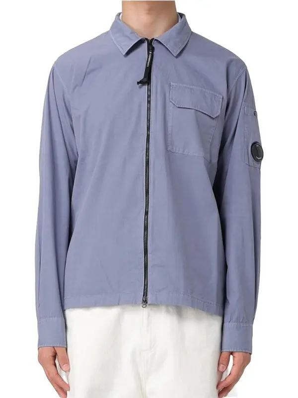 C.P. COMPANY Long Sleeve Zip Up Jacket - Blue