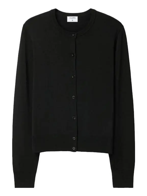 Filippa K Glossy Buttoned Cardigan - Black