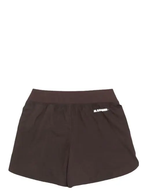 JIL SANDER Elasticated Logo Waistband Shorts - Brown