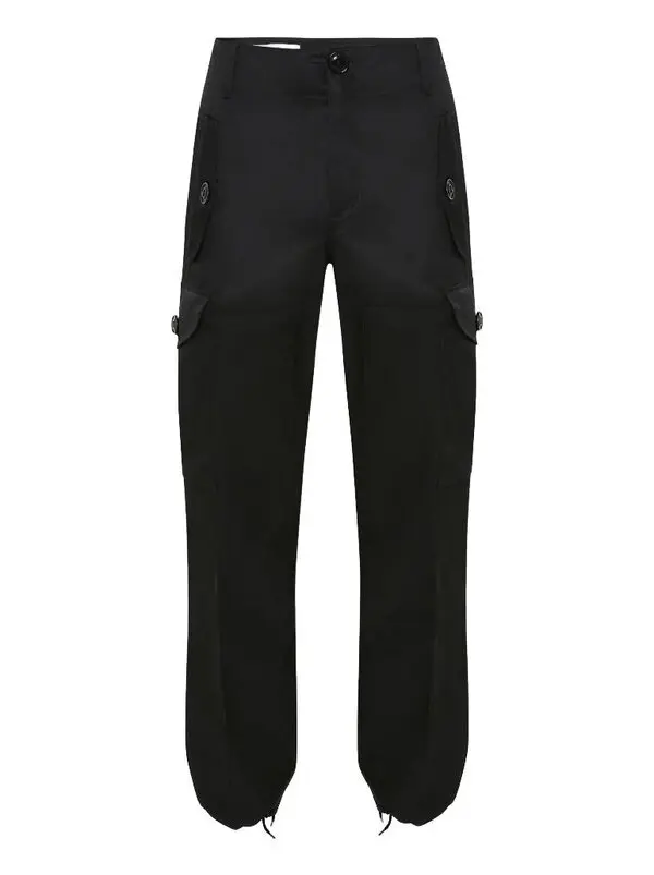 Alexander McQueen Military Wide-leg Trousers - Black