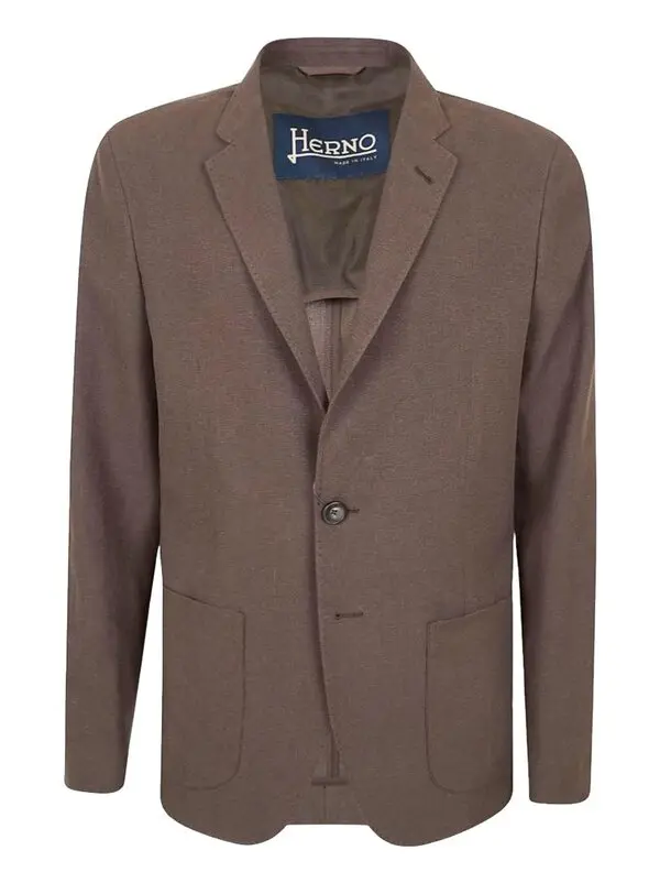 Herno Single-breasted Blazer - Brown