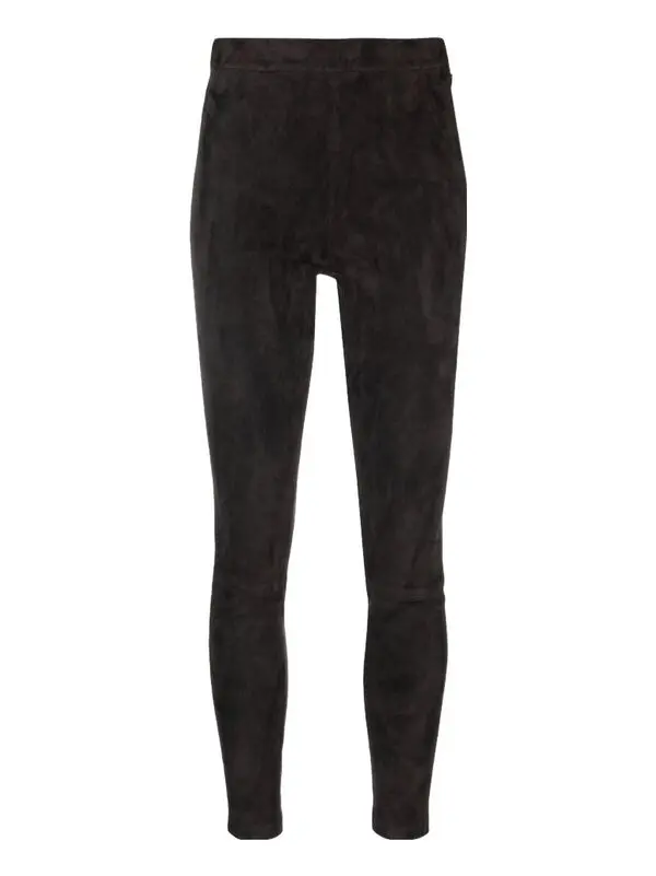 Theory Suede Skinny Trousers - Black